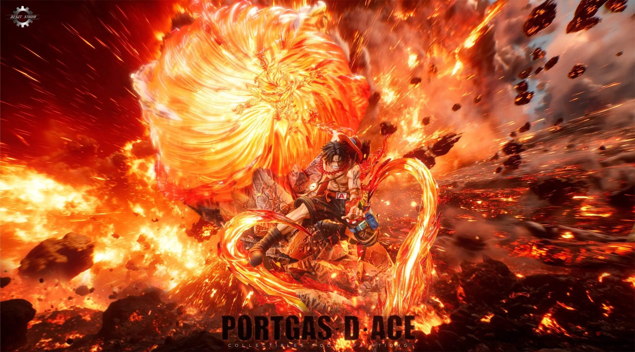 One Piece - Port Gas D. Ace - Reset studio - Monkey Hobby since 2017