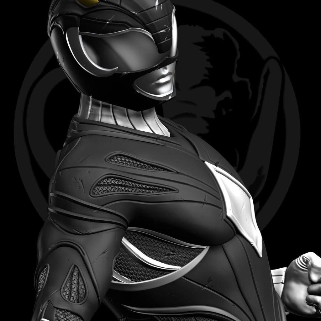Power Rangers Mighty Morphin - Black Ranger - My Hero studio - Monkey ...