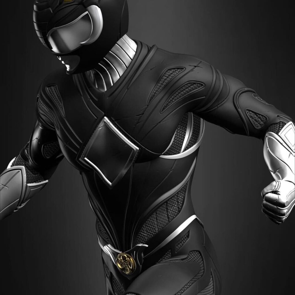 Power Rangers Mighty Morphin - Black Ranger - My Hero studio - Monkey ...